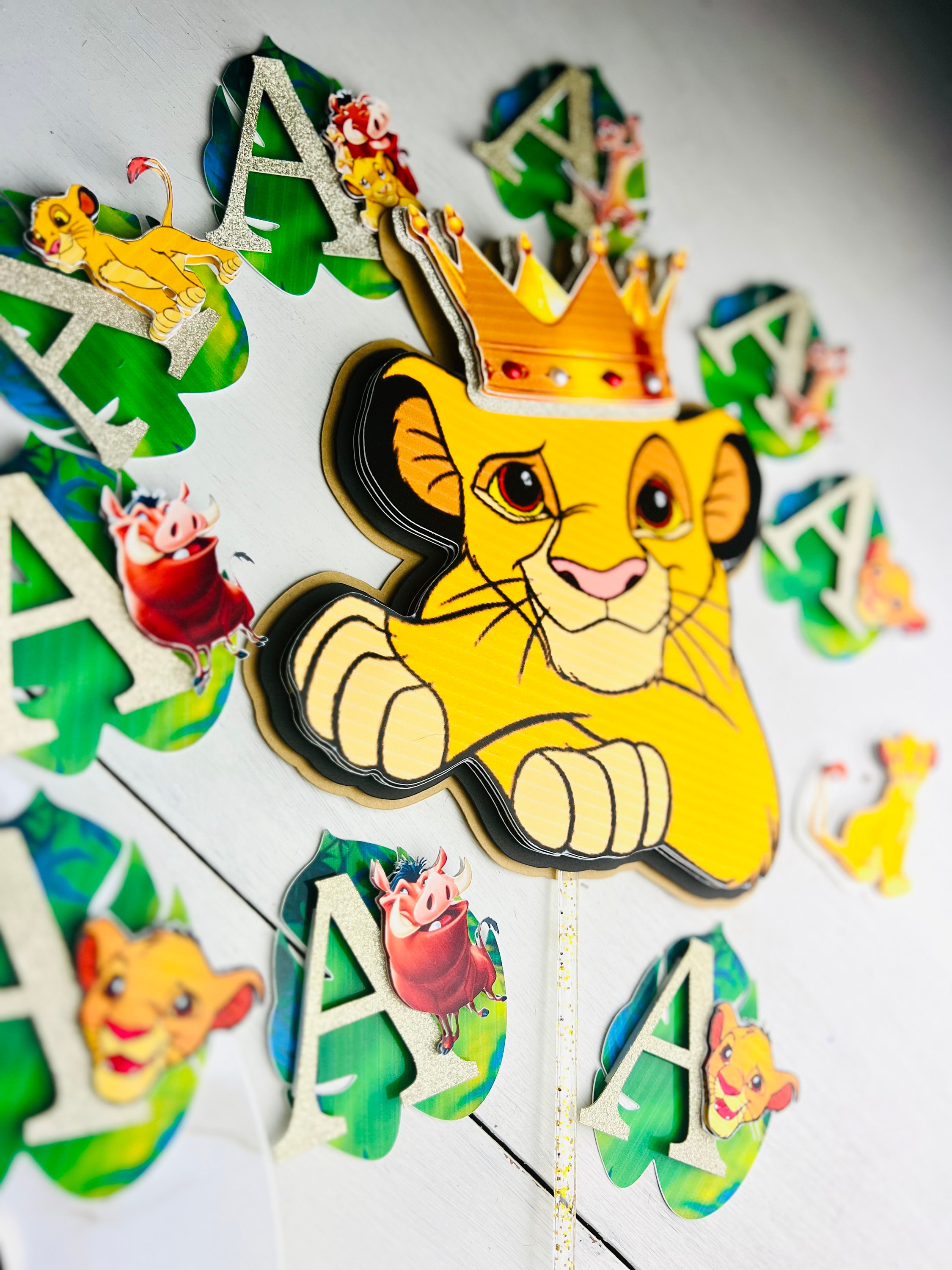 Smash Cake, 3D Birthday Cake Topper, Lion, Simba Centerpiece, the Big ...