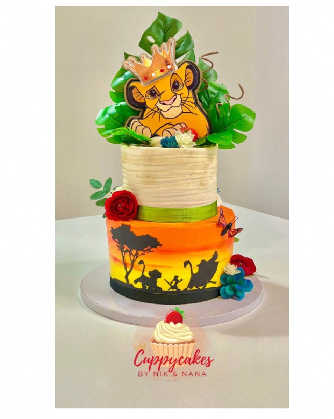 Smash Cake 3D Birthday Cake Topper Lion Simba Centerpiece the Big One ...