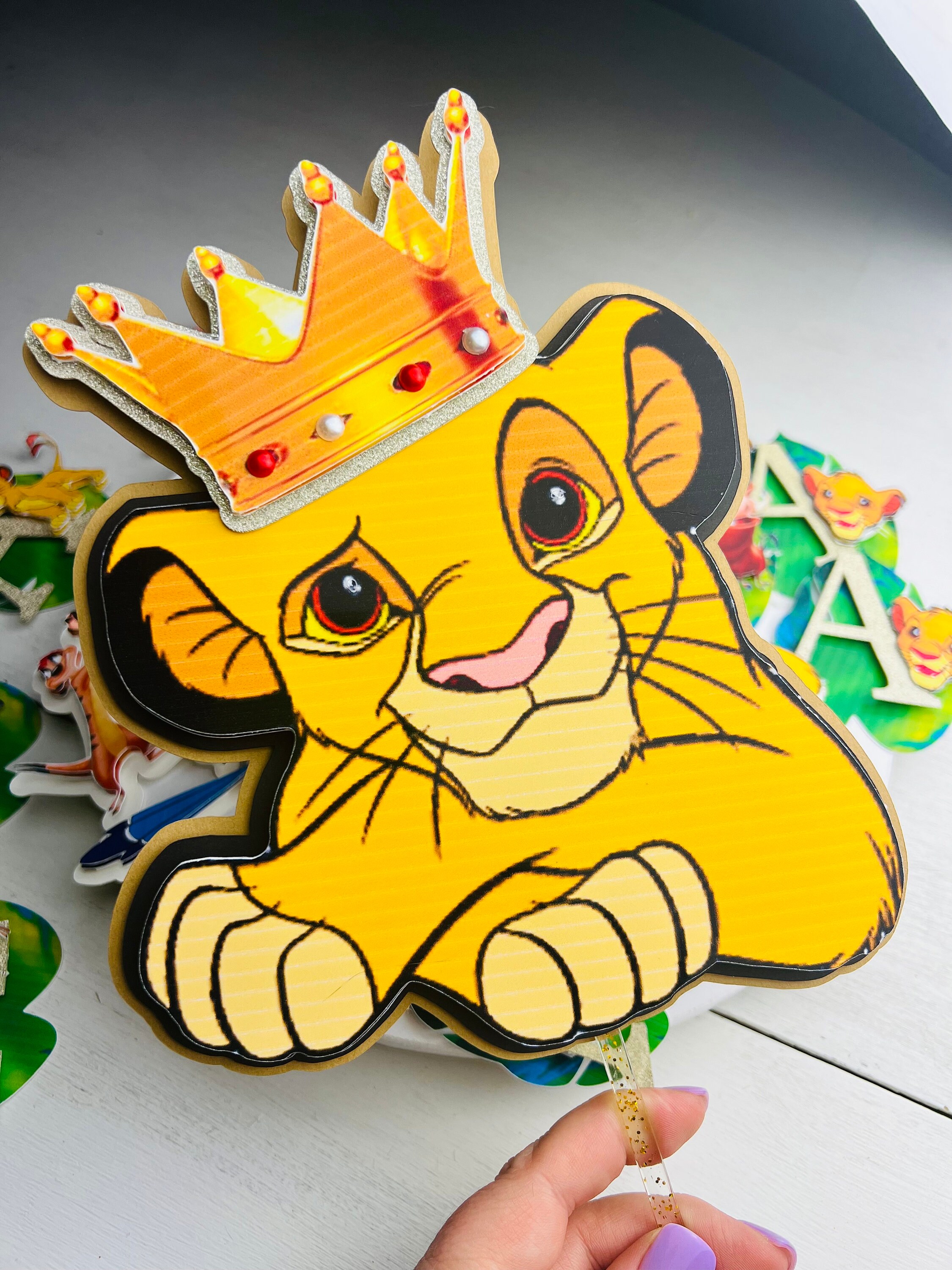 Smash Cake, 3D Birthday Cake Topper, Lion, Simba Centerpiece, the Big ...
