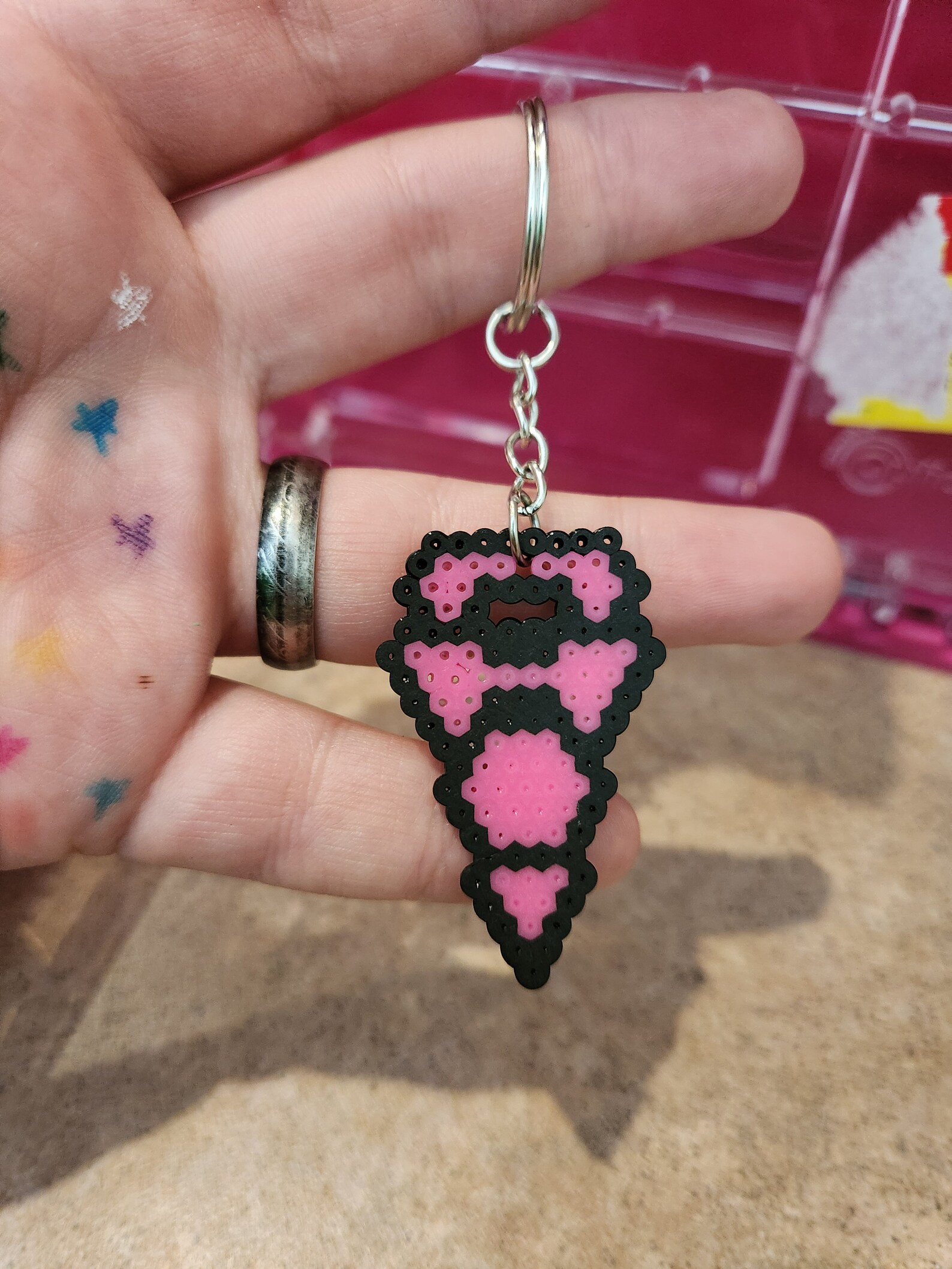 Invader Zim Irken Symbol Perler Bead Pixel Art Keychain Wall Art - Etsy