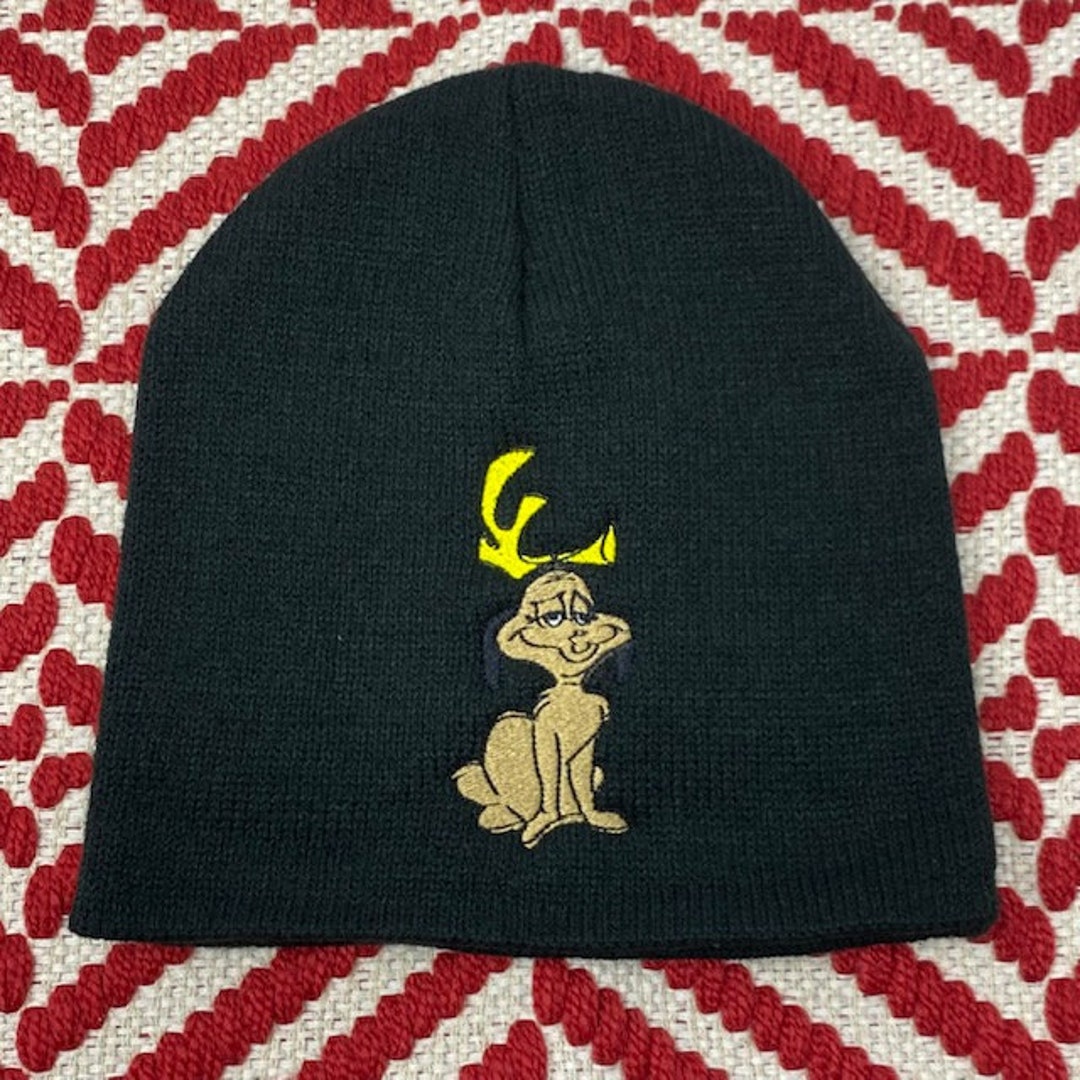 MAX the Grinch Dog Black Beanie 8" Inch Embroidered - Etsy