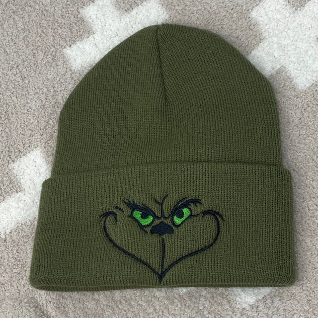Dr Seuss the Grinch Who Stole Christmas 8" Knit Beanie Grinch Face ...