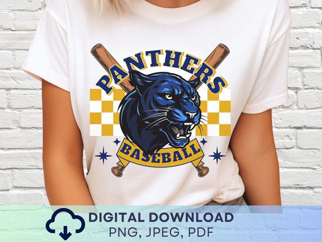 Panthers Baseball PNG: Mascot Graphic, School Spirit, Blue and Gold ...