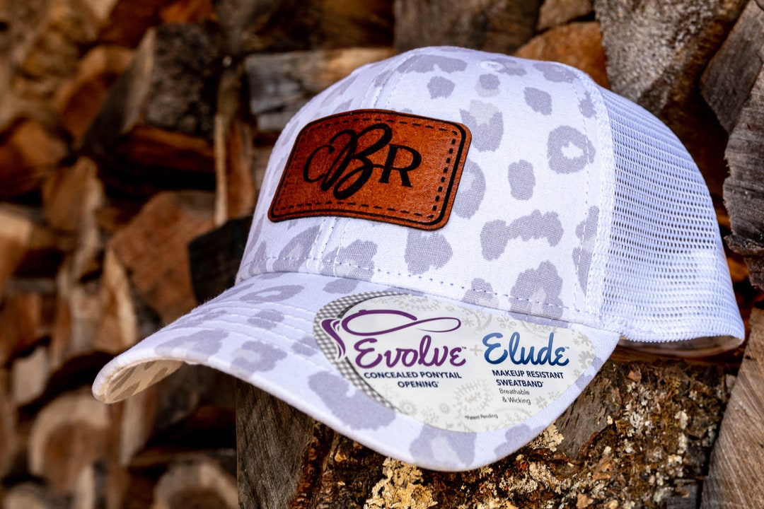 Custom Leather Patch Hat for Women Personalized Hat Monogramed Hat for Her Gift for Mom High ...