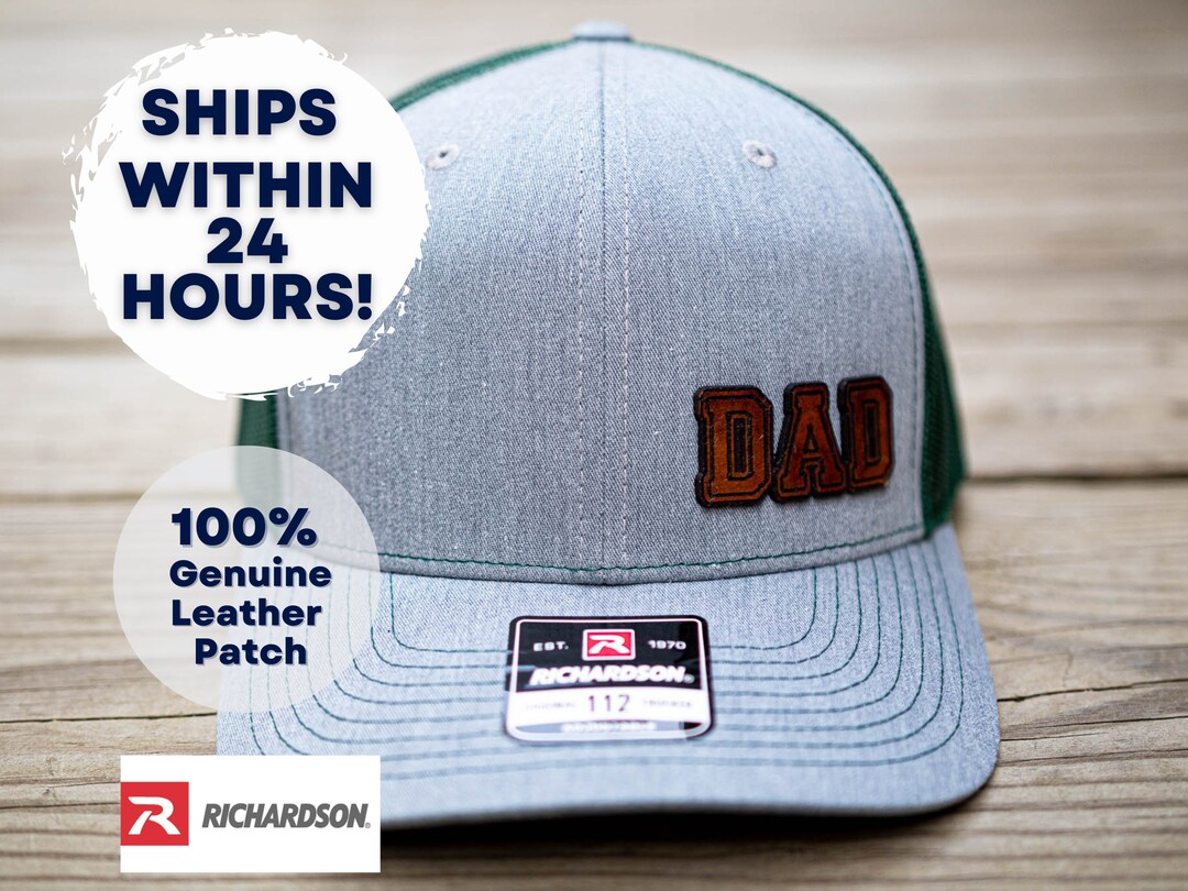 Custom Leather Patch Hat for Dad Gift for Dad Hat for Dad - Etsy