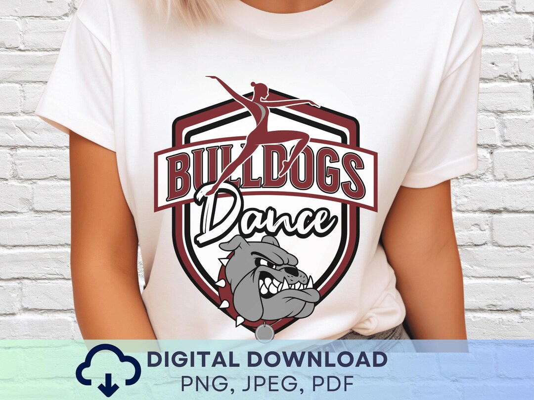 Digital Download Bulldogs Dance Mascot PNG, Bulldogs Mascot JPEG ...