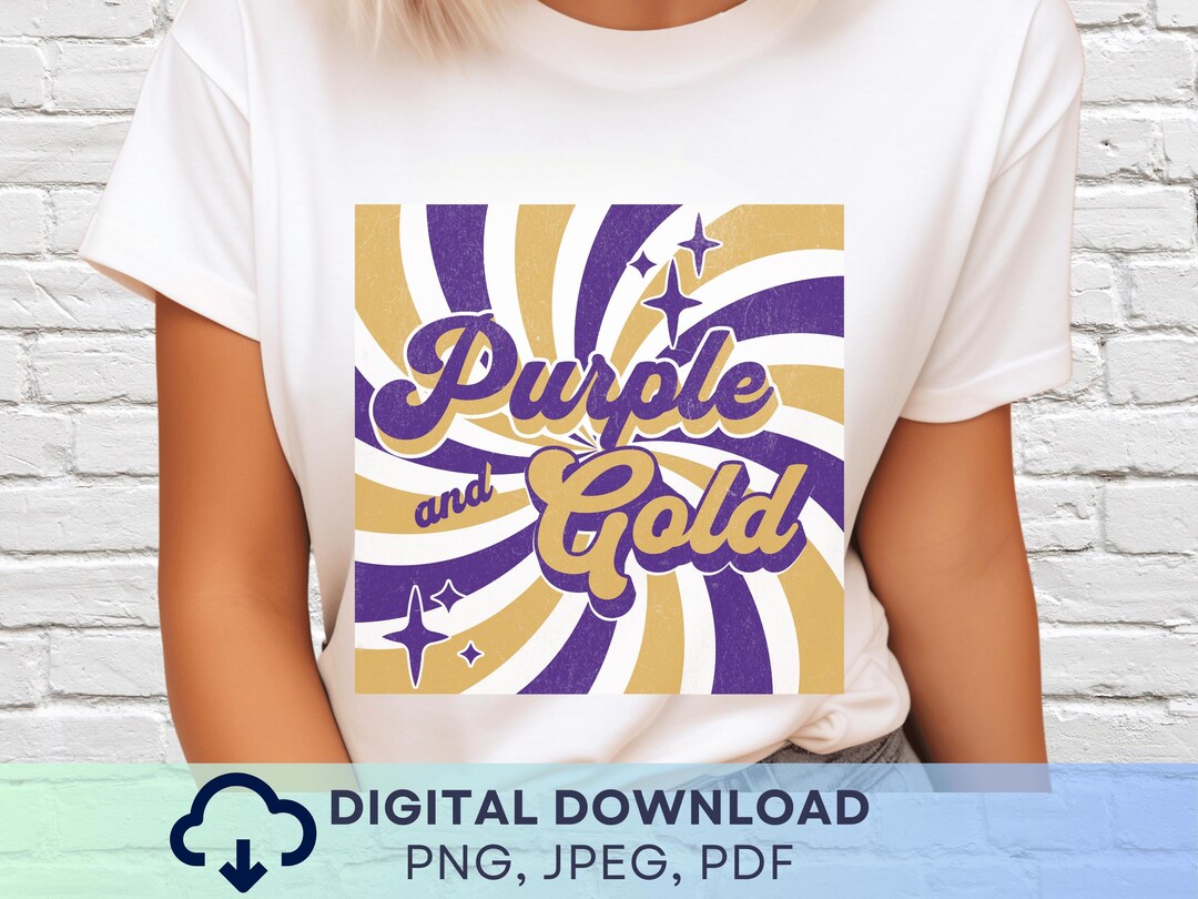 Digital Download Purple and Gold Swirl School Spirit PNG, Purple and ...