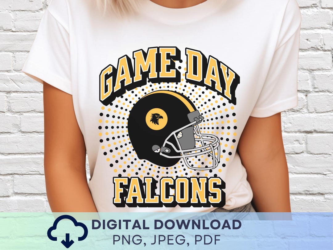 Digital Download Game Day Falcons Football PNG, Falcons Mascot JPEG ...