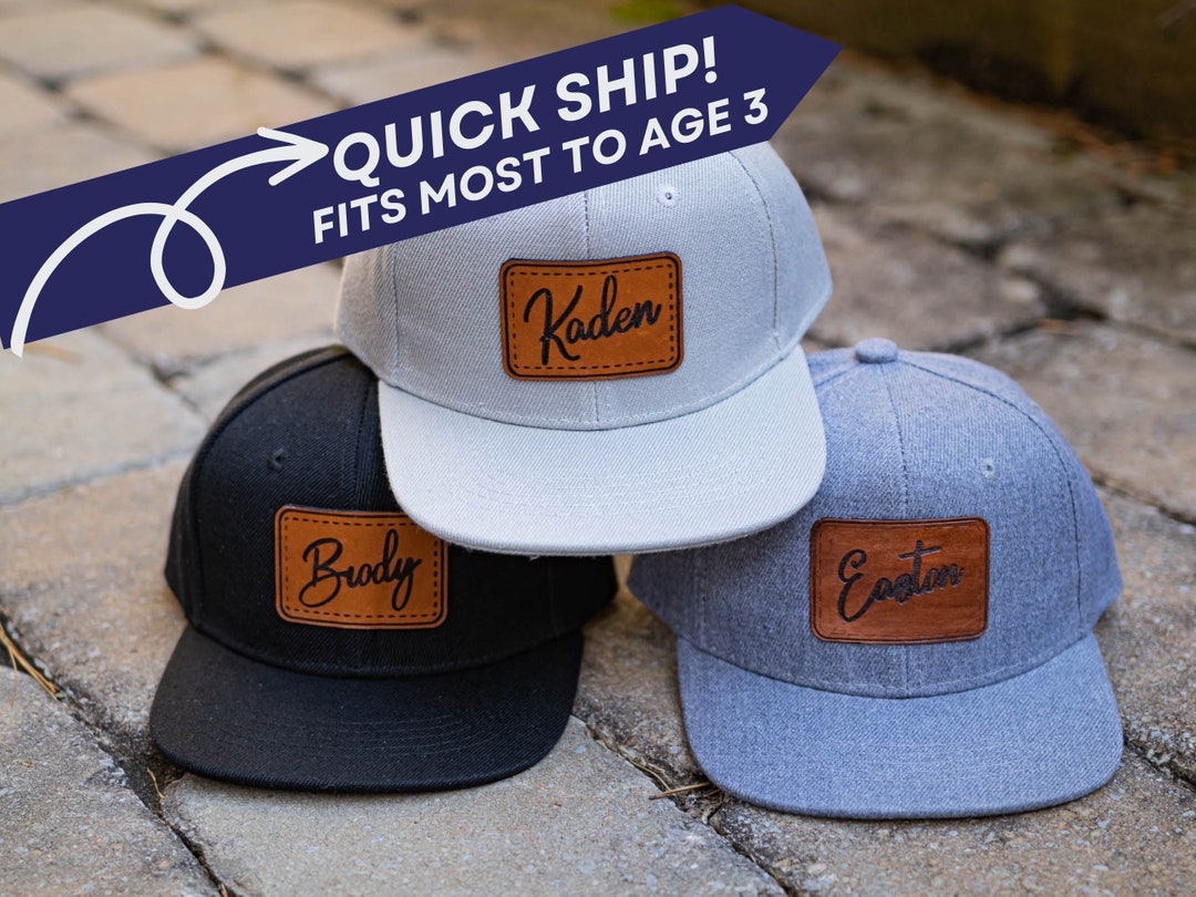 Custom Toddler Hat Leather Patch Hat for Infant Kids Trucker - Etsy