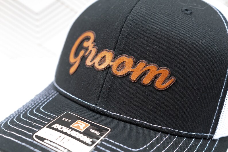 Custom Bride and Groom Hat Leather Patch Hat for Wedding - Etsy