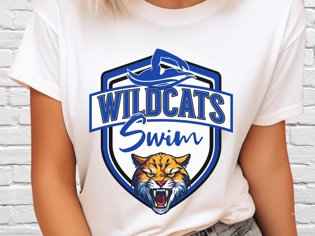 Digital Download Wildcats Swim Mascot PNG, Wildcats Mascot JPEG ...