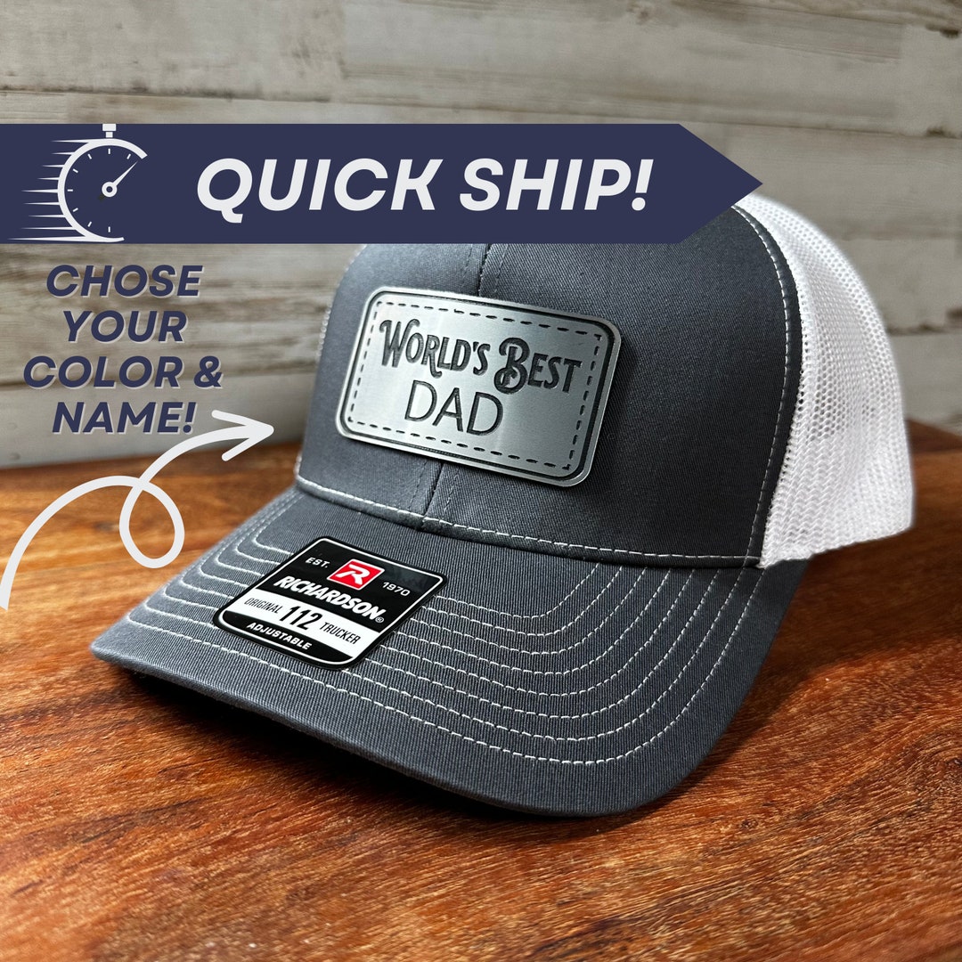 Custom Stainless Patch Hat for Daddy, World's Best Dad, Gift for ...