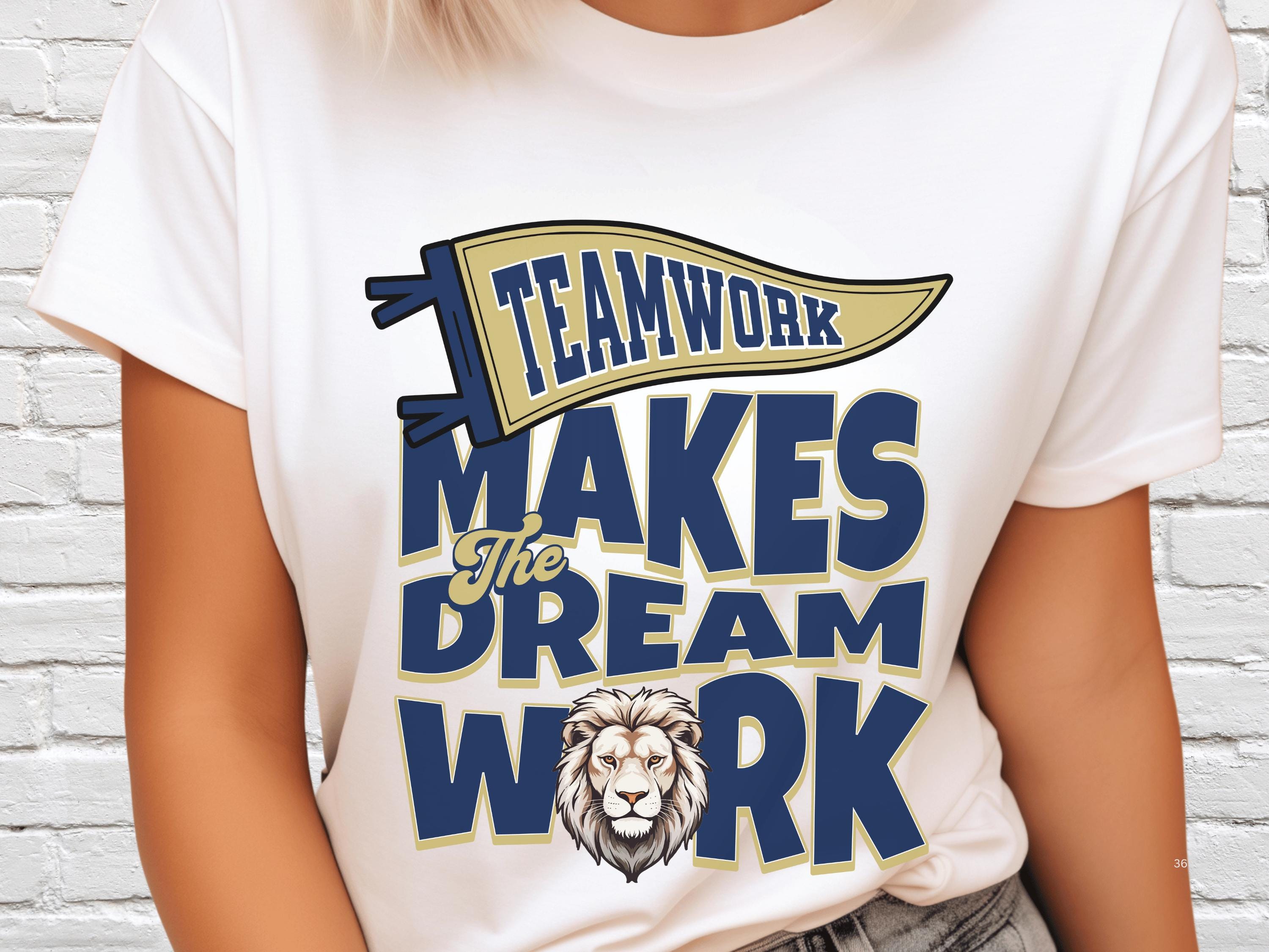 Digital Download Lions PNG, Lions Mascot Teamwork Makes the Dream Work ...