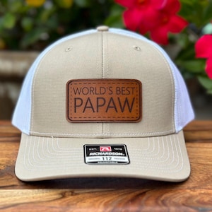 Custom Hat for Dad Gift for Fathers Day Gift for Poppy Trucker Hat for Papaw Richardson 112 ...