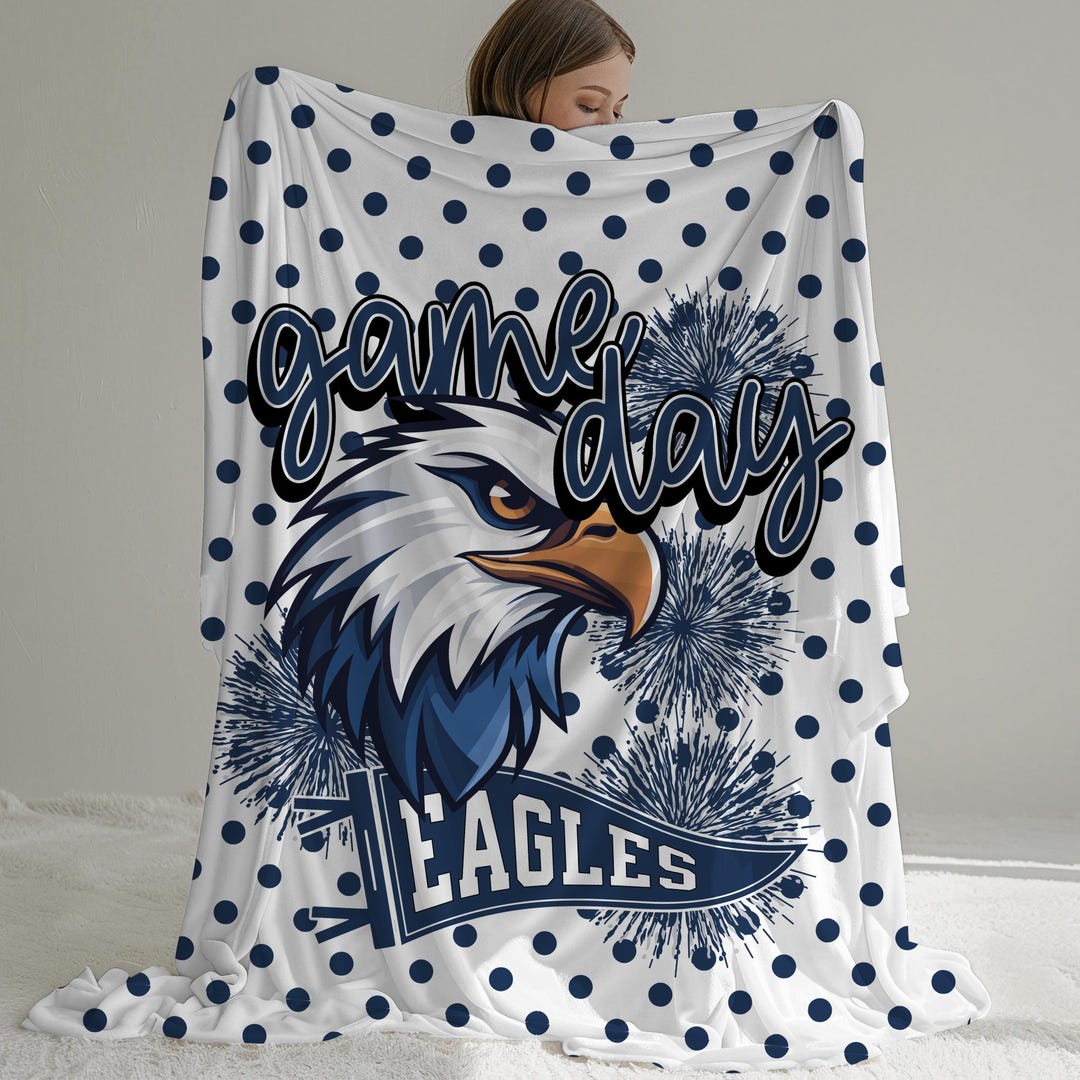 Game Day Stadium Blanket for Football Games, Eagles Mascot Fleece ...