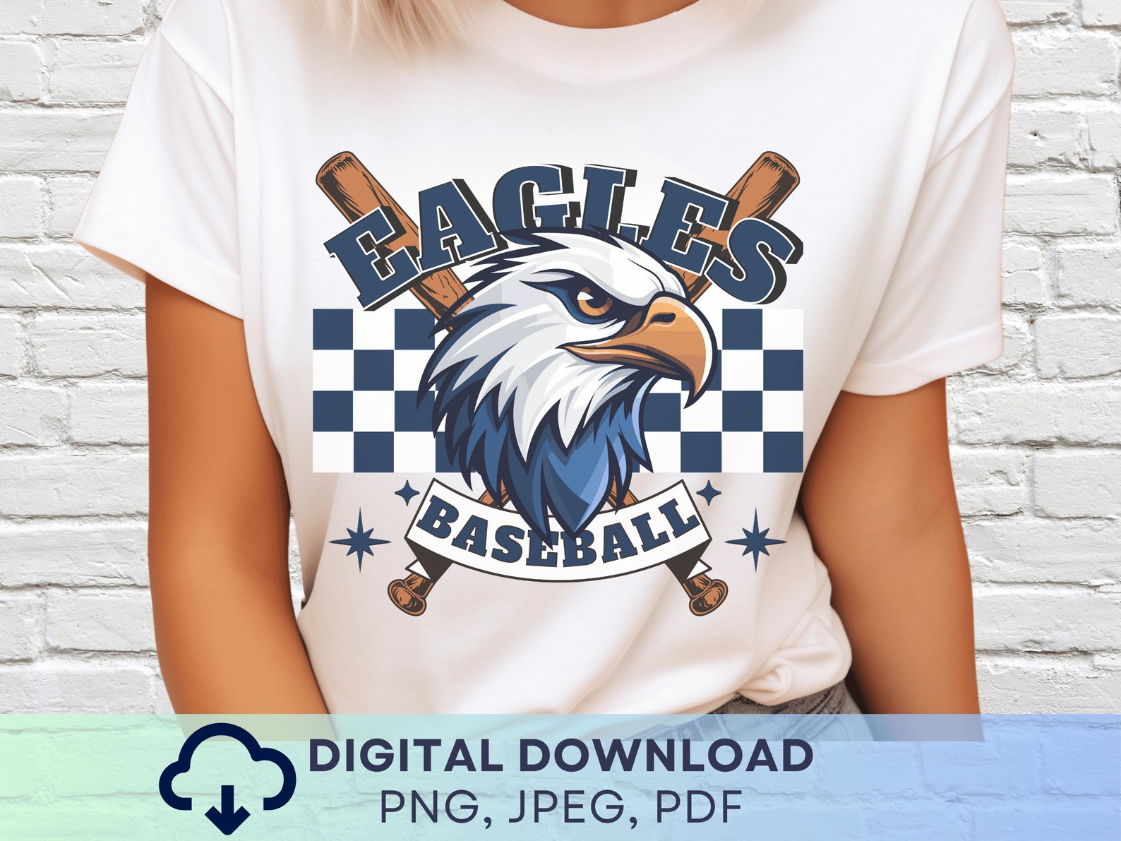 Digital Download Eagles Baseball PNG, Eagles Mascot JPEG, Favorite Team ...