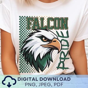 Digital Download Falcon Pride PNG, Falcons Mascot JPEG, Favorite Team ...