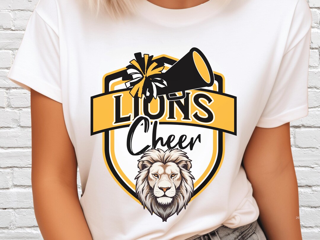 Digital Download Lions Cheer Mascot PNG, Lions Mascot JPEG, Favorite ...