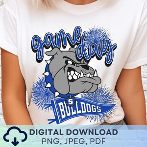 Digital Download Game Day Bulldogs PNG, Bulldogs Mascot JPEG, Favorite ...