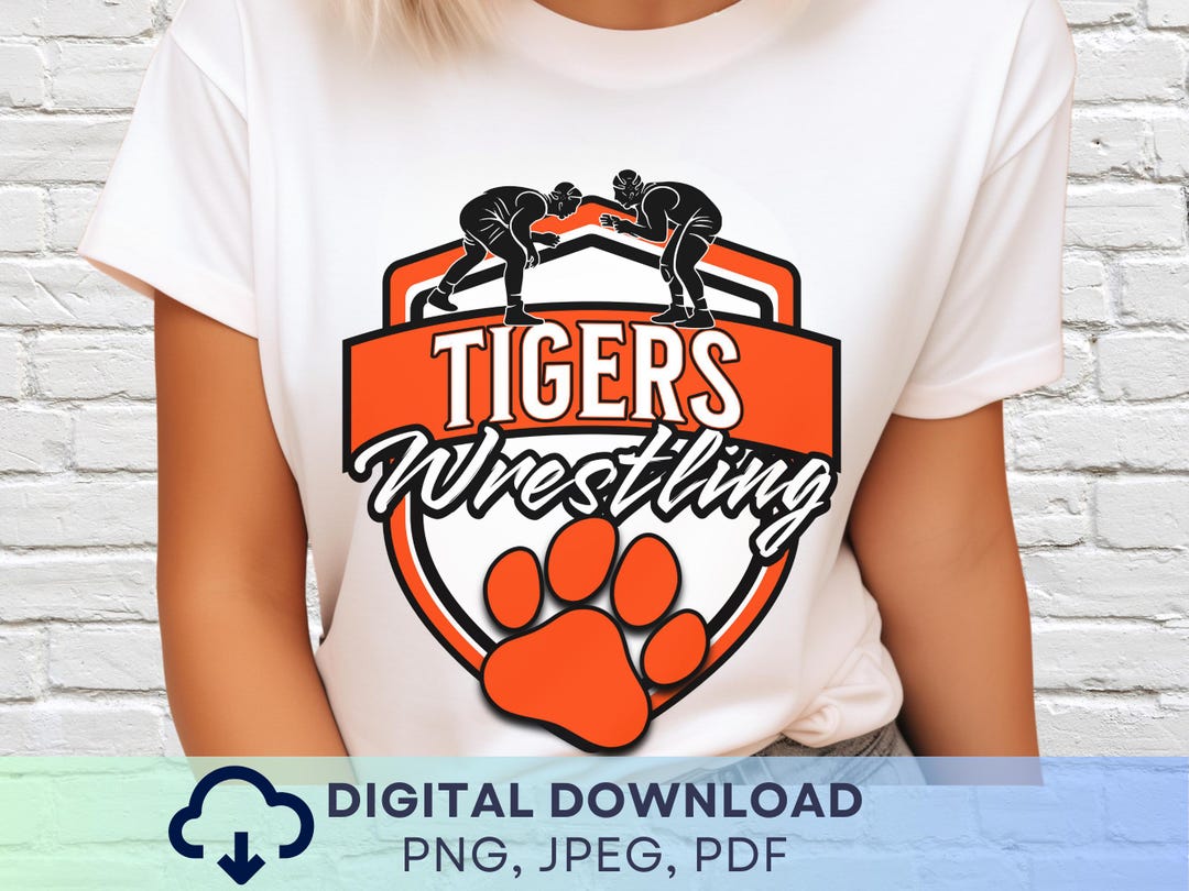 Digital Download Tigers Wrestling Mascot PNG, Tigers Mascot JPEG ...