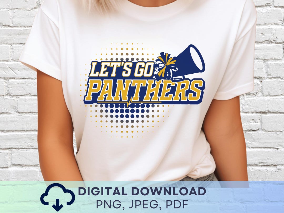 Digital Download Panthers Cheer Mascot PNG, Panthers Mascot JPEG ...