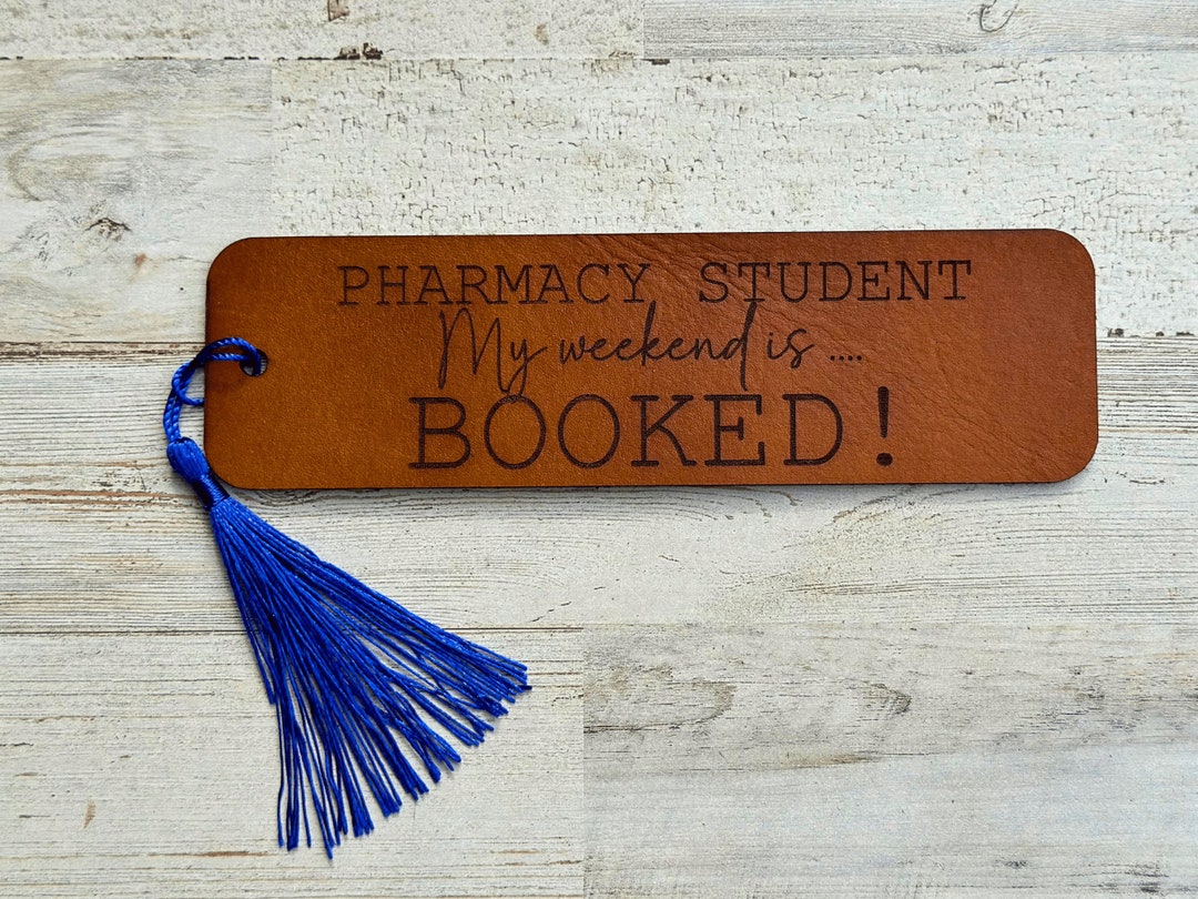 Personalized Leather Bookmark for Pharmacy School Student Acceptance to ...