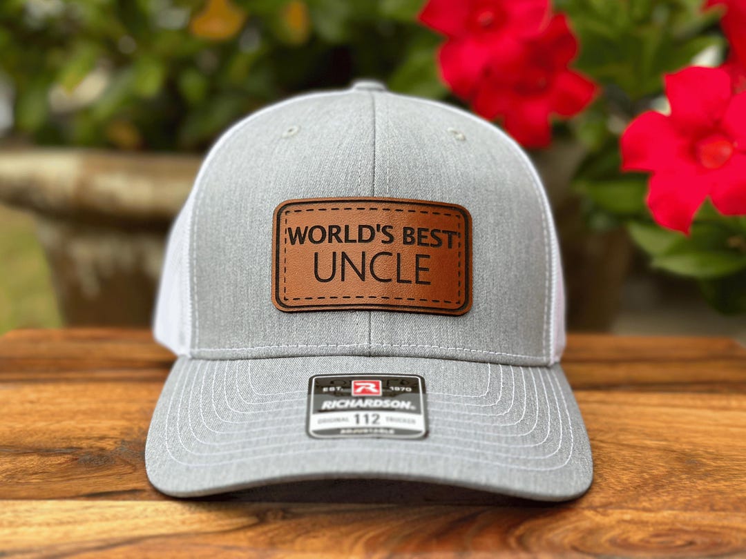 Hat for Uncle Gift for New Uncle, World's Best Uncle Gift, Leather ...
