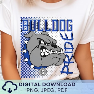 Digital Download Bulldog Pride PNG, Bulldogs Mascot JPEG, Favorite Team ...