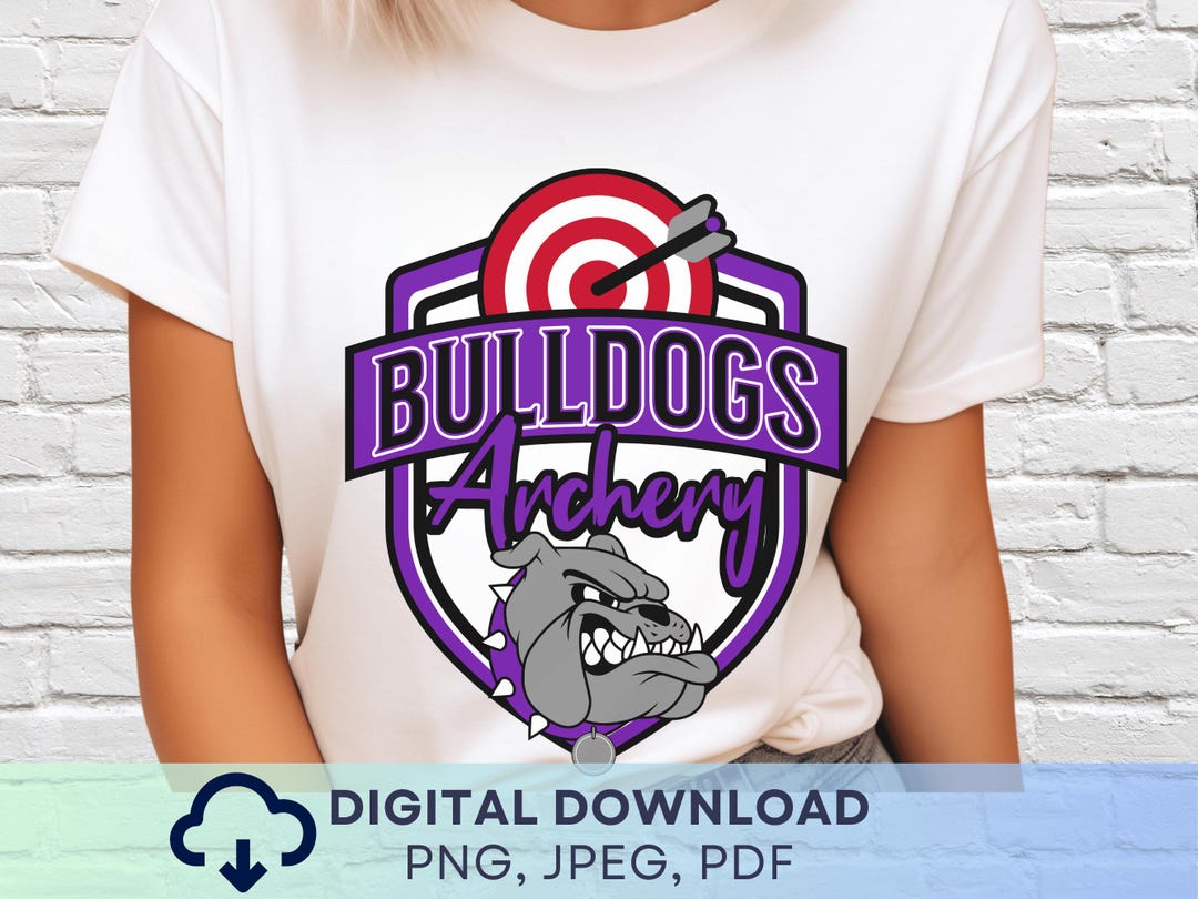 Digital Download Bulldogs Archery Mascot PNG, Bulldogs Mascot JPEG ...