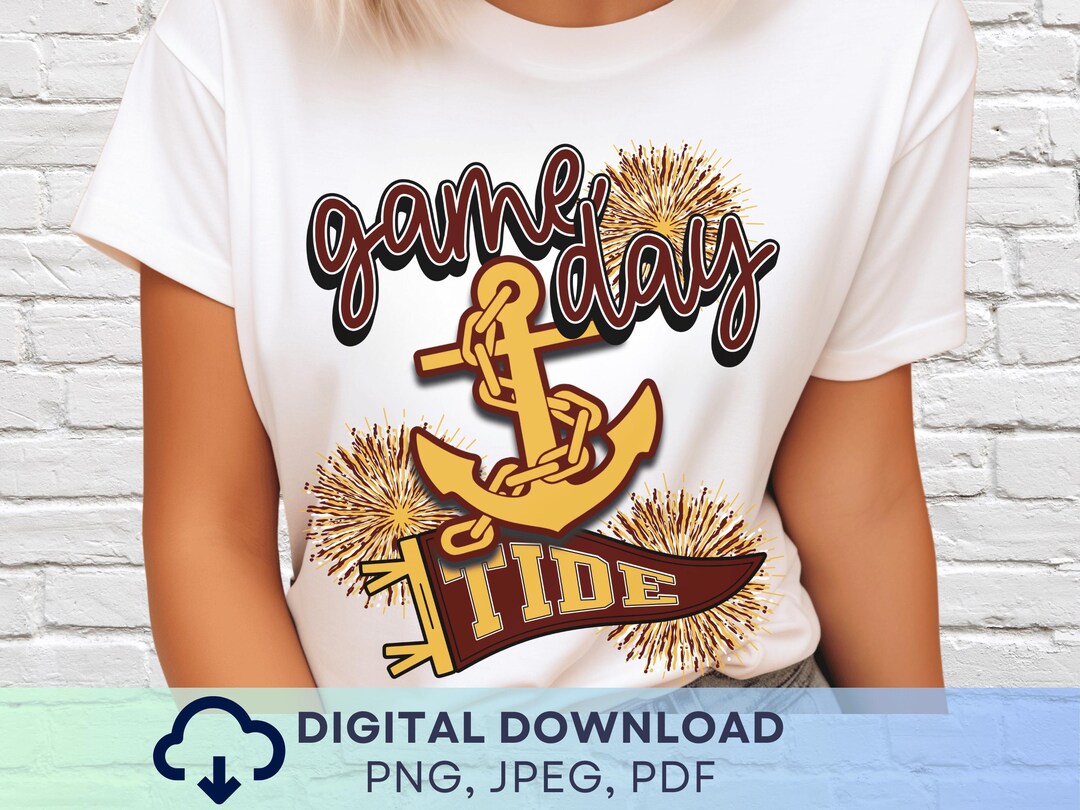 Digital Download Game Day Tide PNG, Tide Mascot JPEG, Favorite Team ...