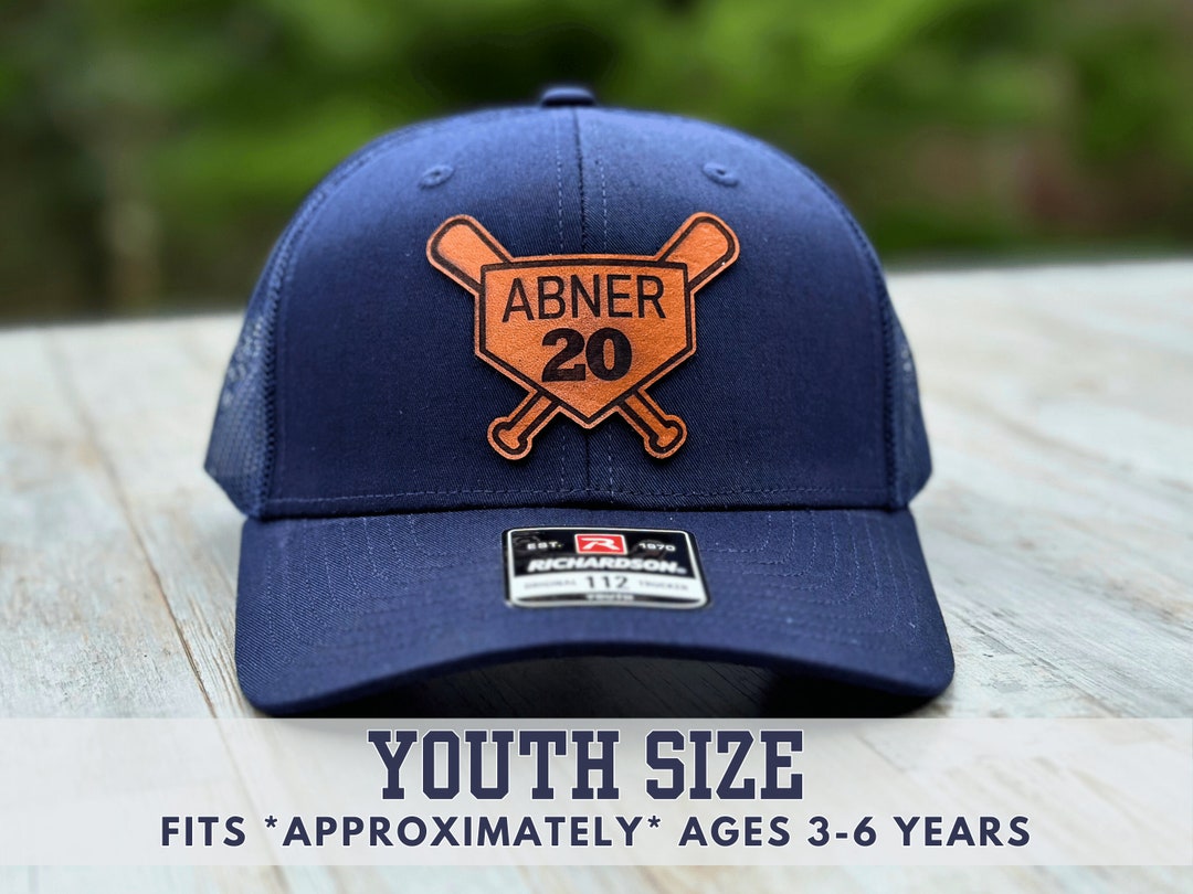 Custom Hat for Youth Leather Patch Hat for Dad and Son Matching Trucker ...