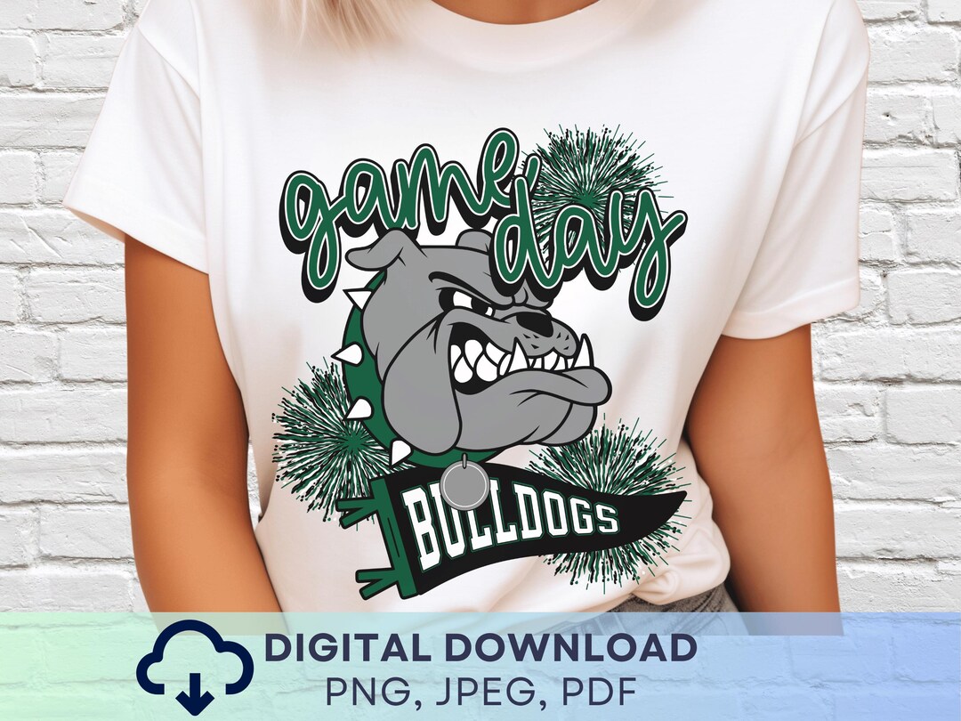Game Day Bulldogs PNG: School Spirit Graphic (digital Download, PDF ...