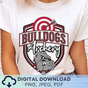 Digital Download Bulldogs Archery Mascot PNG, Bulldogs Mascot JPEG ...