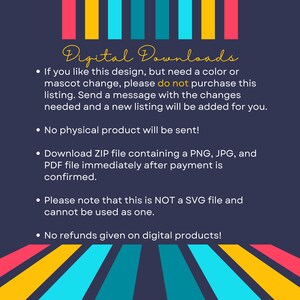 Digital Download Blue and White School Spirit PNG, Tigers Mascot JPEG ...