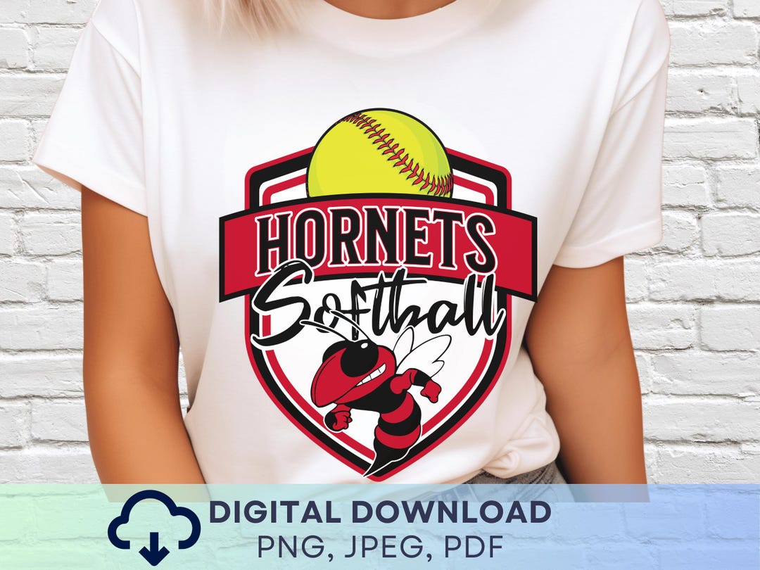 Digital Download Hornets Softball Mascot PNG, Hornets Mascot JPEG ...