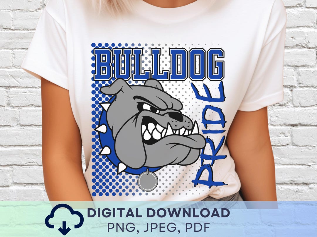 Digital Download Bulldog Pride PNG, Bulldogs Mascot JPEG, Favorite Team ...