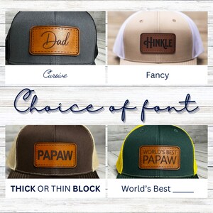 Custom Hat for Dad Gift for Fathers Day Gift for Poppy Trucker Hat for Papaw Richardson 112 ...