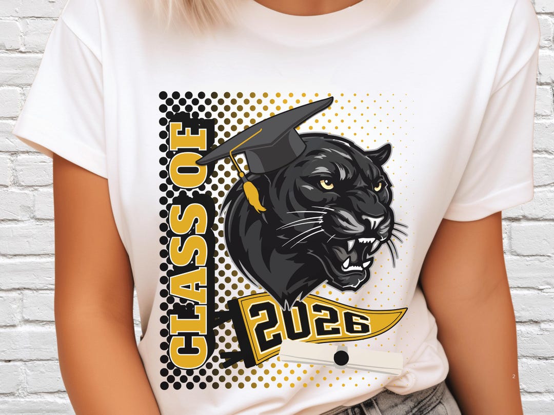 Panthers Mascot Class of 2026 Graduation Design (digital Download) - Etsy
