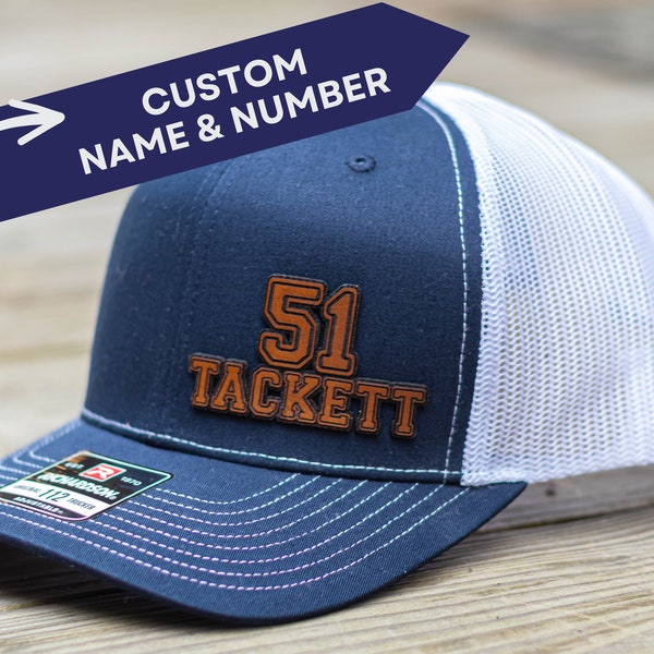 Leather Patch Football Hat - Etsy