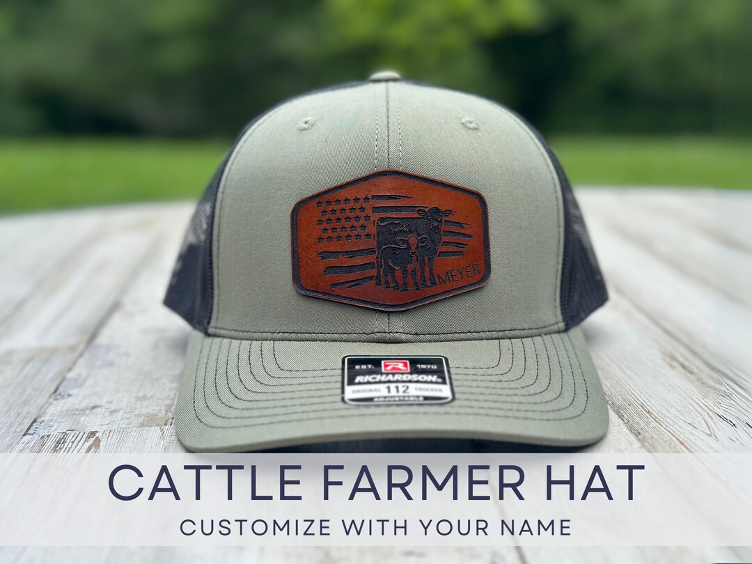 American Flag Cattle Farmer Hat Custom Richardson 112 Hat Gift for Dad ...