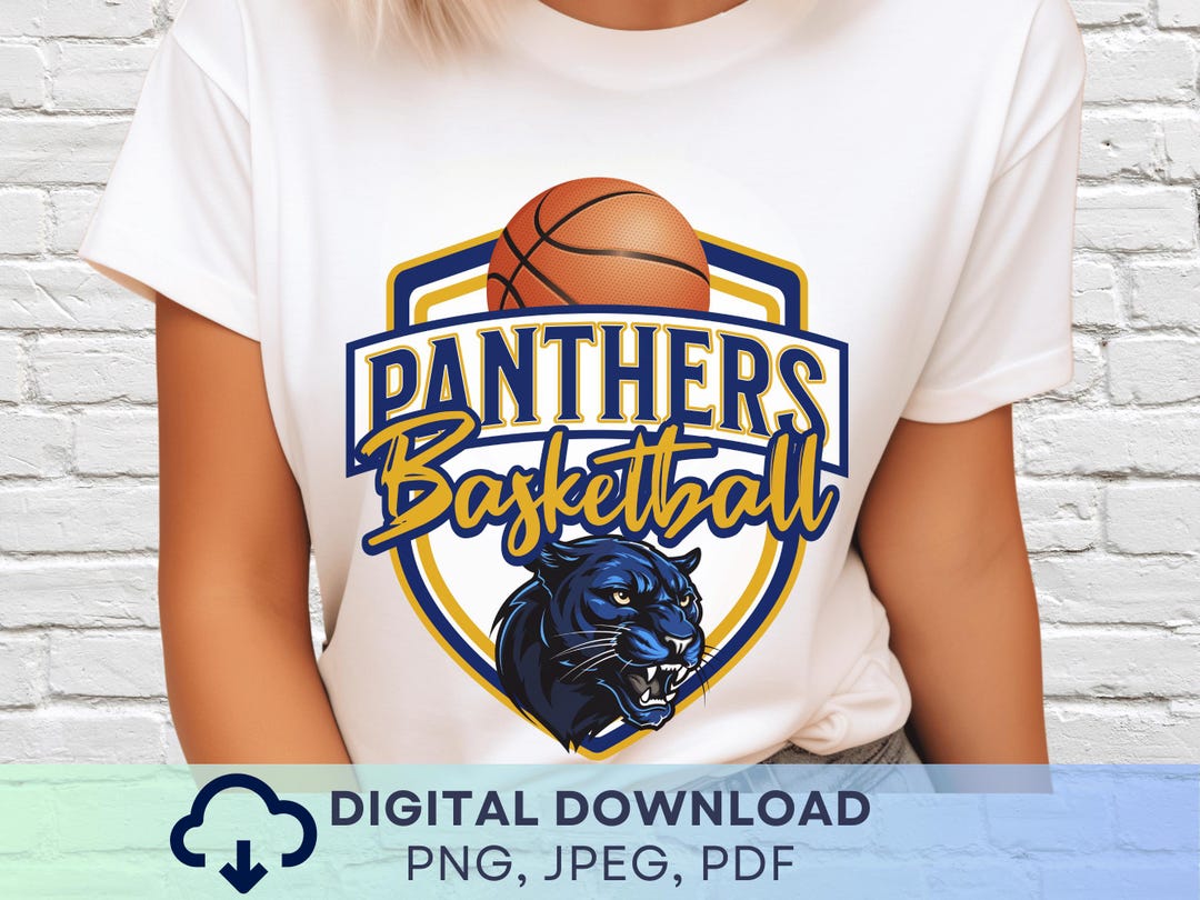 Panthers Basketball Mascot PNG: School Spirit Graphic (digital Download ...