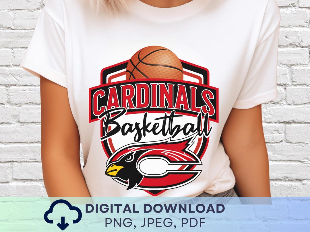 Digital Download Cardinal Basketball Mascot PNG, Cardinal Mascot JPEG ...