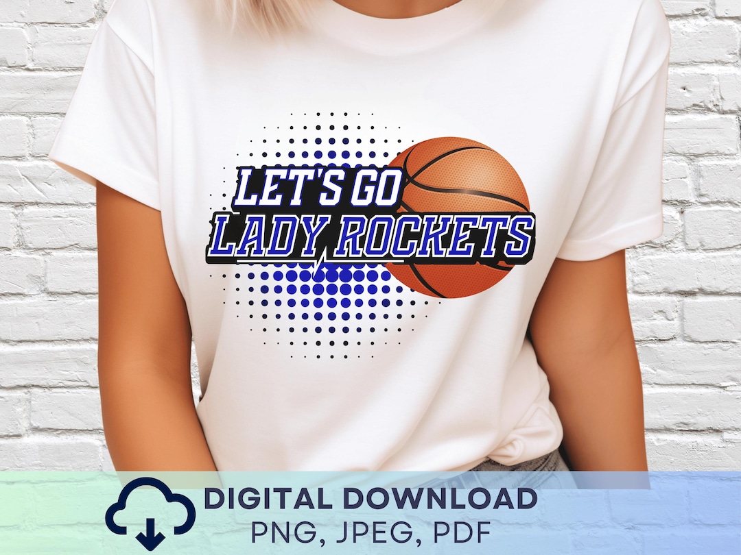 Digital Download Lady Rockets Basketball Mascot PNG, Rockets Mascot ...