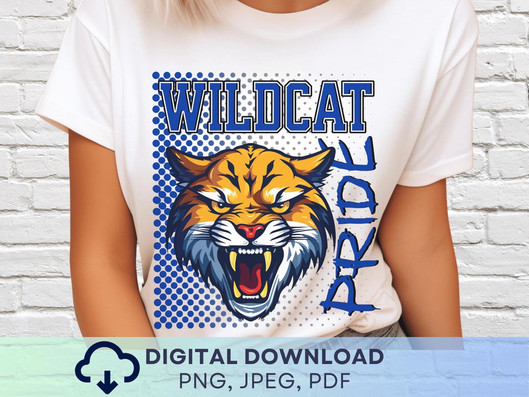 Digital Download Wildcat Pride PNG, Wildcats Mascot JPEG, Favorite Team ...