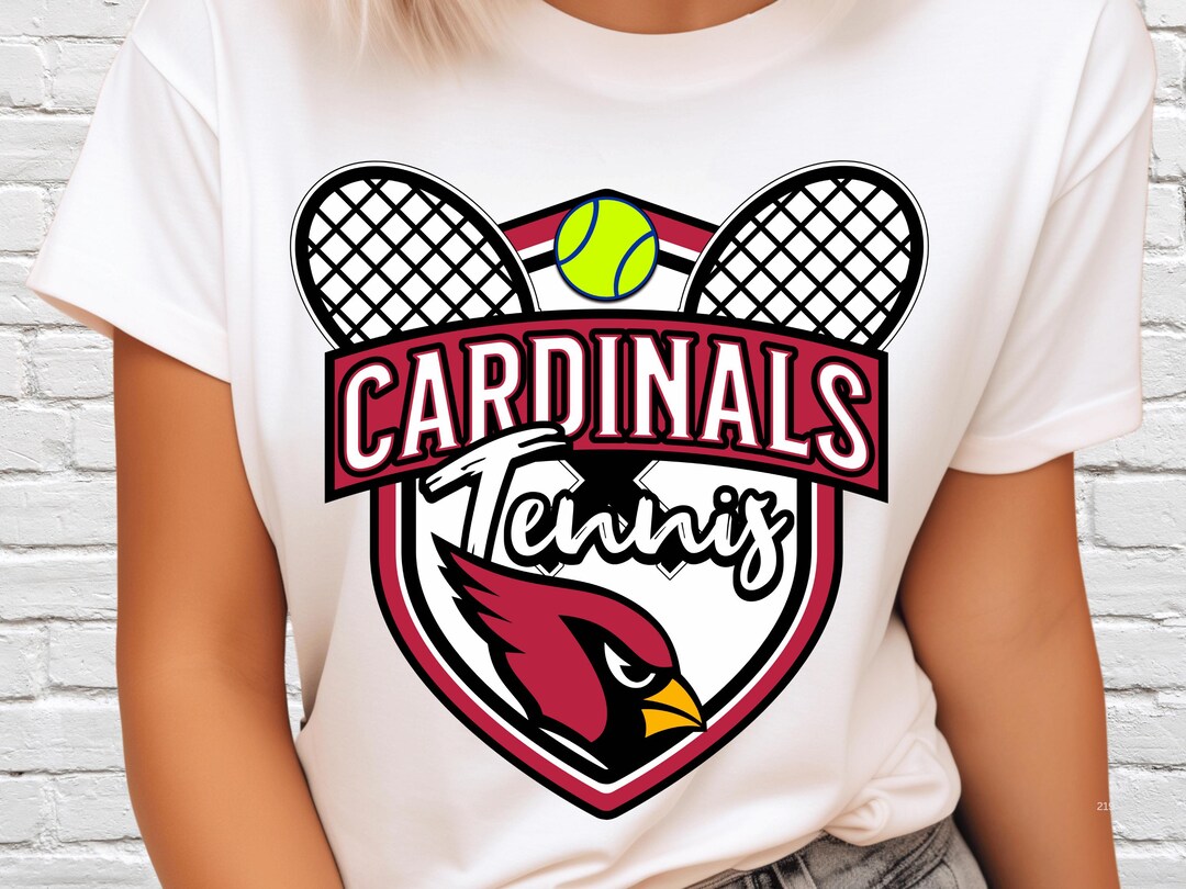 Cardinals Tennis Mascot Graphic: School Spirit PNG JPEG PDF (digital ...