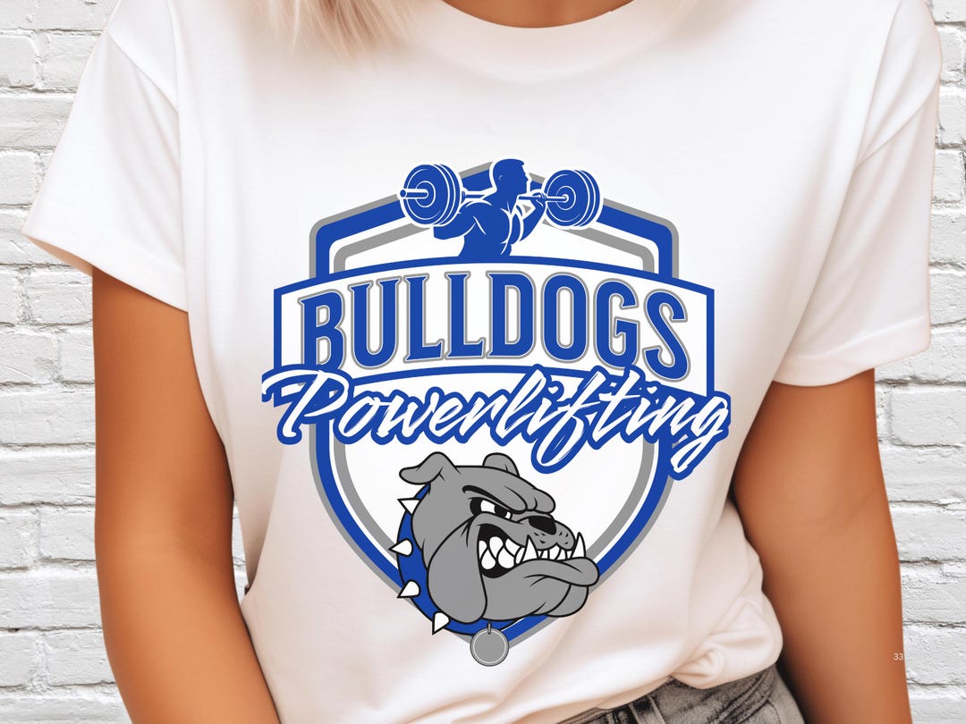 Bulldogs Powerlifting Mascot: School Spirit PNG JPEG (digital Download ...