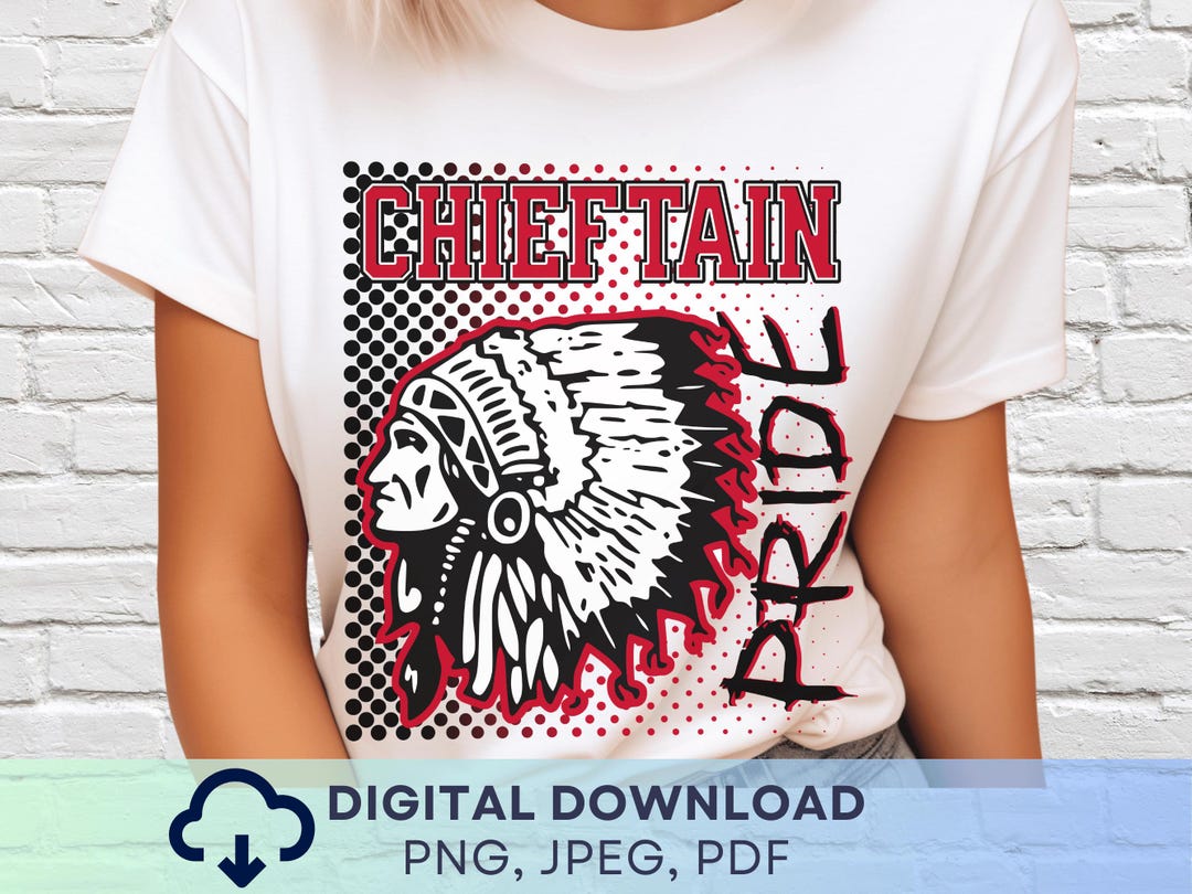 Digital Download Chieftain Pride PNG, Indians Mascot JPEG, Favorite ...