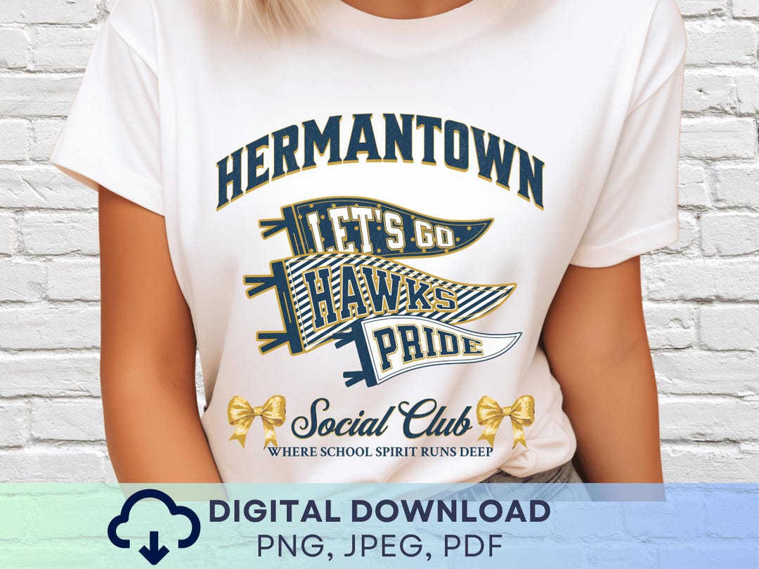 Digital Download Hermantown Hawks Social Club PNG, Hawks Mascot JPEG ...