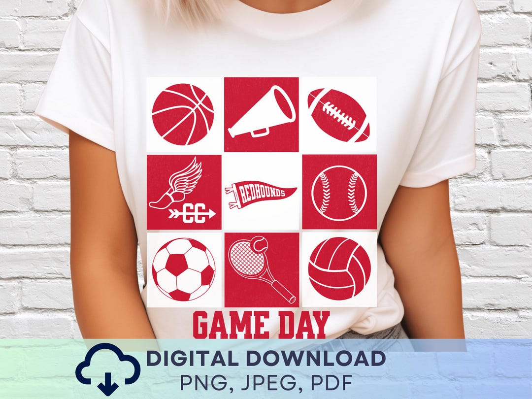 Digital Download Redhounds Multi-sport Game Day PNG, Corbin Redhounds ...