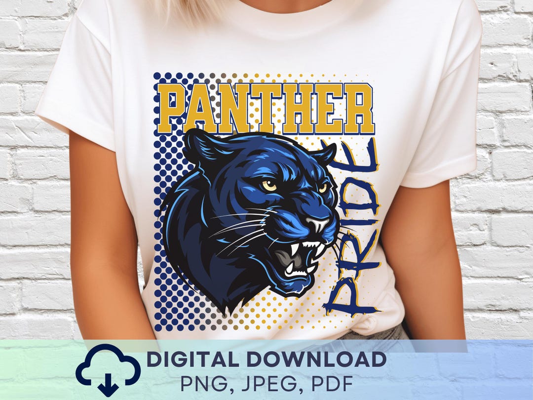 Digital Download Panther Pride PNG, Panthers Mascot JPEG, Favorite Team ...